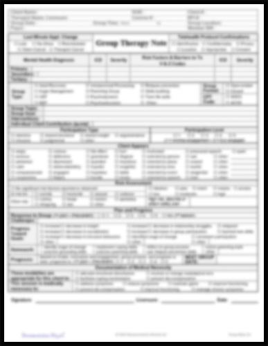 Group Therapy Progress Note - Documentation Wizard, LLC