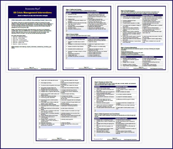 Crisis Management Intervention Prompts - Documentation Wizard, LLC